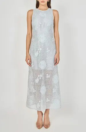 Endless Rose Texture Sleeveless Maxi Dress