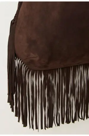 Free People Finn Fringe Leather Shoulder Bag