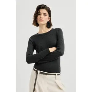 Brunello Cucinelli Cashmere And Silk Lightweight Sweater - Anthracite