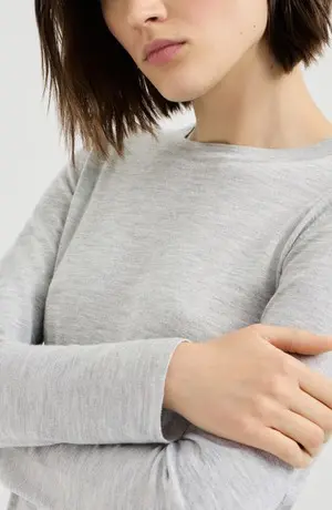 Brunello Cucinelli Cashmere And Silk Lightweight Sweater - Light Grey