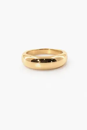 MEIDEYA Thin Dome Ring - Gold