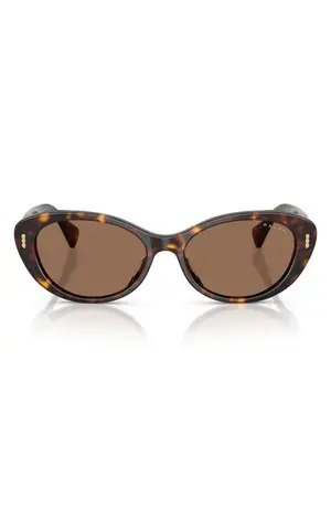 Ralph Lauren Oval Sunglasses - Dark Havana/brown