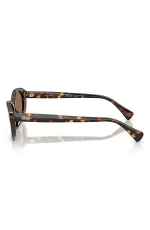 Ralph Lauren Oval Sunglasses - Dark Havana/brown