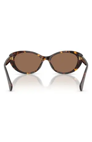 Ralph Lauren Oval Sunglasses - Dark Havana/brown