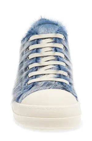 Rick Owens Low Sneaks Genuine Calf Hair Sneaker