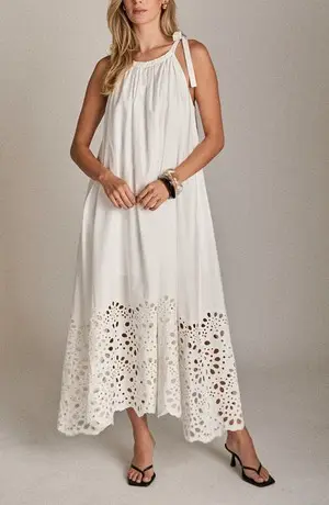 English Factory Eyelet Halterneck Midi Dress
