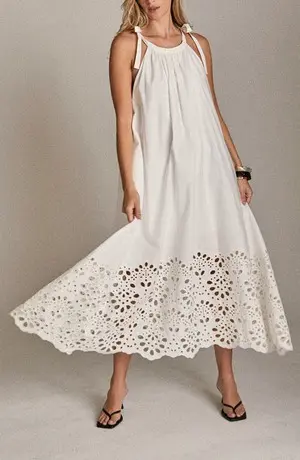 English Factory Eyelet Halterneck Midi Dress