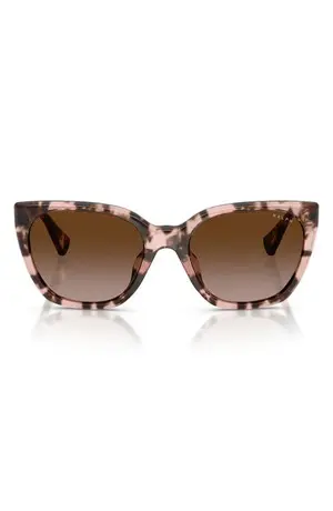 Ralph Lauren 56mm Ra5330u Gradient Butterfly Sunglasses Pink Havana/brown Gradient