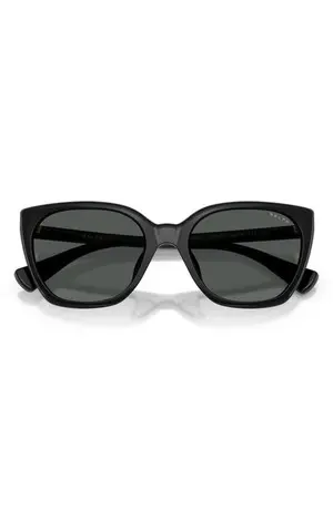 Ralph Lauren Butterfly Sunglasses - Shiny Black/light Grey