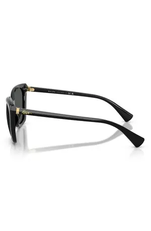 Ralph Lauren Butterfly Sunglasses - Shiny Black/light Grey