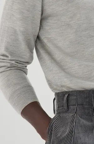 Brunello Cucinelli Cashmere And Silk Lightweight Sweater - Pebble