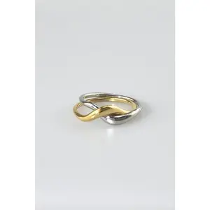MEIDEYA Love Wave Ring - Gold-silver