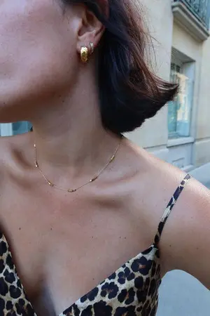 MEIDEYA Square Beads Choker Necklace