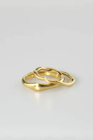 MEIDEYA Luz Double Ring Set - Gold