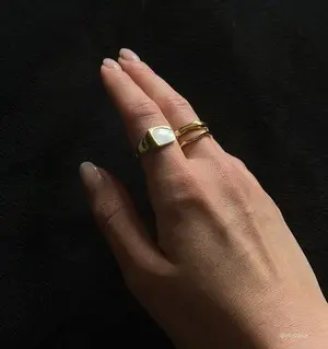 MEIDEYA Luz Double Ring Set