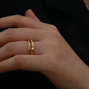 MEIDEYA Luz Double Ring Set