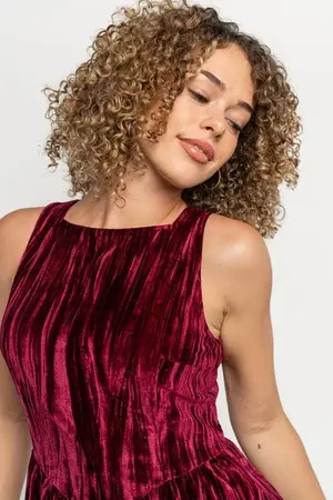 BALTIC BØRN Octavia Velvet Midi Dress