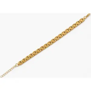 MEIDEYA Aleah 18k Plated Stainless Steel Link Bracelet - Gold