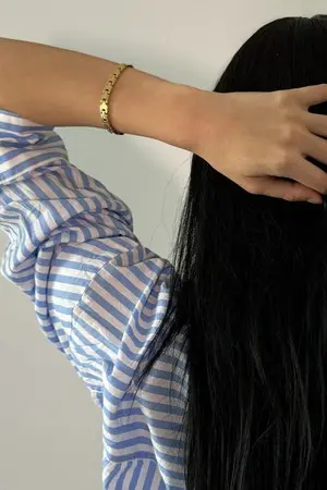MEIDEYA Aleah 18k Plated Stainless Steel Link Bracelet
