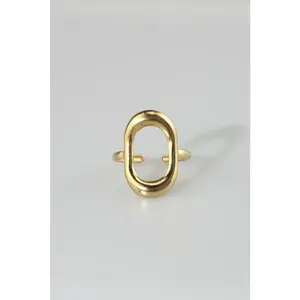 MEIDEYA Open Oval Ring - Gold