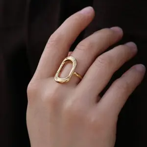 MEIDEYA Open Oval Ring