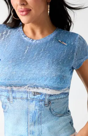 Guess Denim Graphic T-shirt