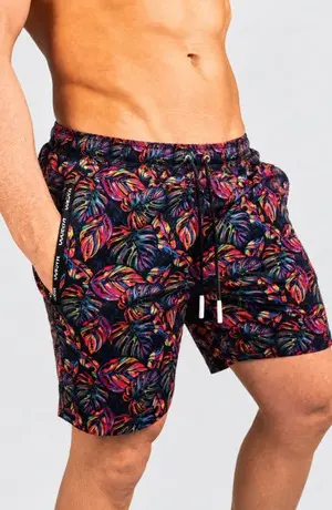 MACEOO Lion Leaves Swim Trunks
