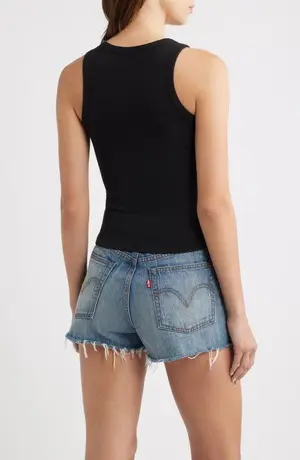 VON DUTCH Logo Rhinestone Rib Tank