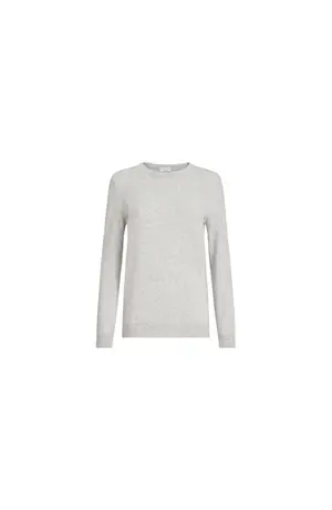 Brunello Cucinelli Cashmere Sweater With Monili - Light Grey