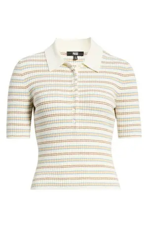 Paige Summit Stripe Organic Cotton Blend Top