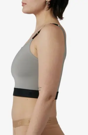 TOMBOYX Compression Plus Crop Top With Adjustable Straps - Ultimate Gray