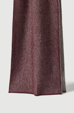 Brunello Cucinelli Cashmere English Rib Vanisé Knit Scarf - Bordeaux