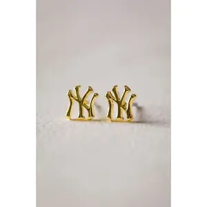 LUV AJ Mlb New York Yankees Logo Stud Earrings
