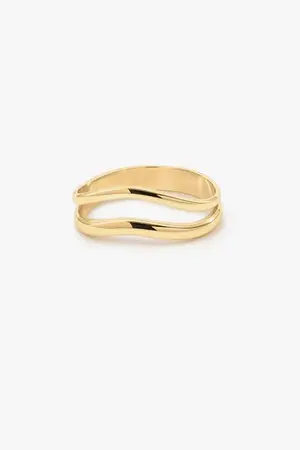 MEIDEYA Split Shank Wave Ring - Gold