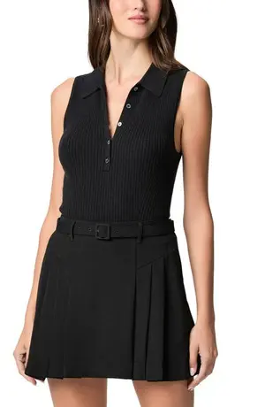 Paige Kerry Belted Pleated Miniskirt