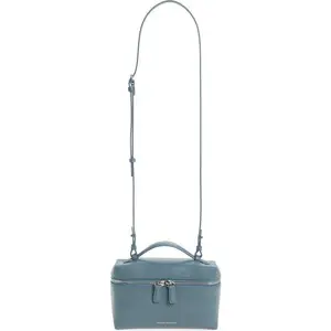 Victoria Beckham Dorian Leather Vanity Case Bag - Agave Blue