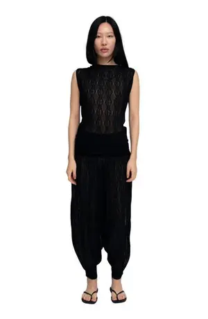 FIND ME NOW Sleeveless Textured High Neck Top