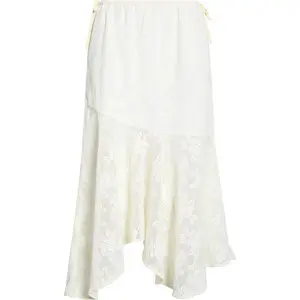 MUSE ASSEMBLY Floral Lace Asymmetric Skirt