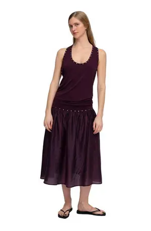 FIND ME NOW Yuna Studded Tank Top - Plum