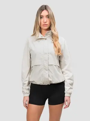 JACK1T Atlas Lightweight Windbreaker Jacket - Cream