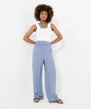 JOE BROWNS Double Layer Wide Leg Pants - Slate Grey