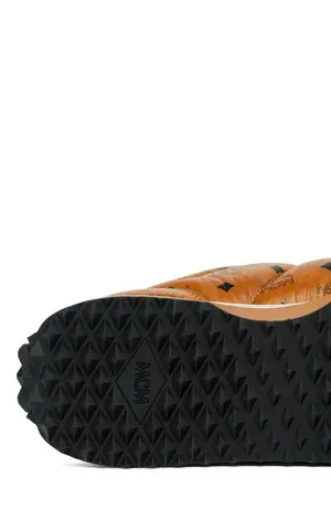 Mcm Quilted Monogram Leather Low Top Sneakers