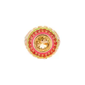 APRÈS YOUTH Firework Statement Ring Sapphire - Orange