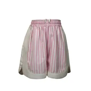 MUDA CLOTHING FZ LLC Pink / White Luna Pink & White Stripe Shorts - Pink/white