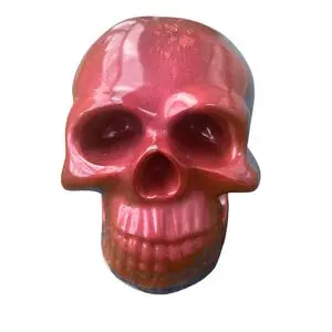 BY SHAX Spooky Sparkly Skull Maroon - Red