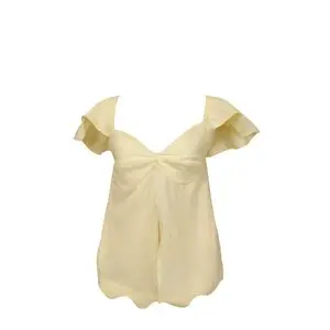 MUDA CLOTHING FZ LLC Hazel Linen Top - Yellow