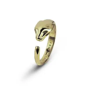 FREYA & THOR OF SWEDEN Lynx Ring Vermeil Open End