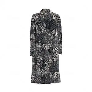 MOV Black / White Animal Print Faux Fur Coat - Black/white