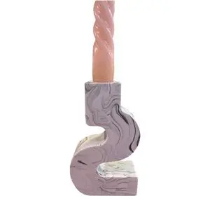 BY SHAX Abstract Candlestick Holder - White