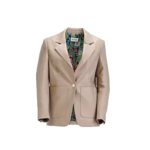 MOV Tailored Vegan Leather Blazer